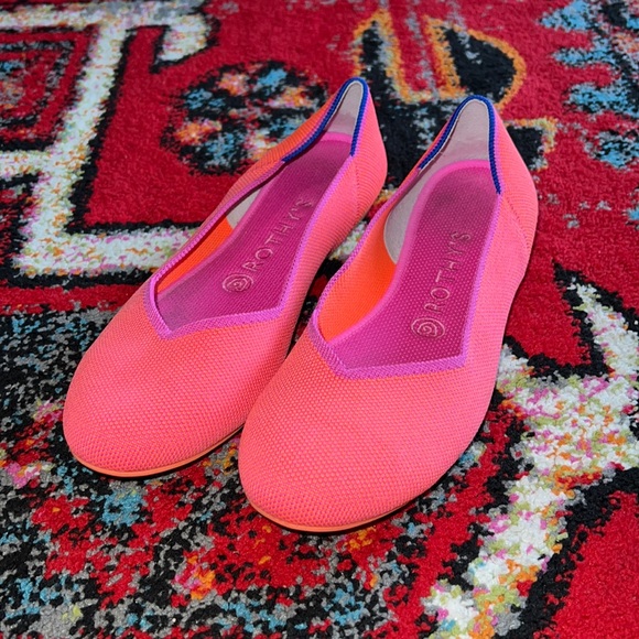 Rothy's | Shoes | Rothys Tropical Pink Flats Size 85 Gently Loved ...